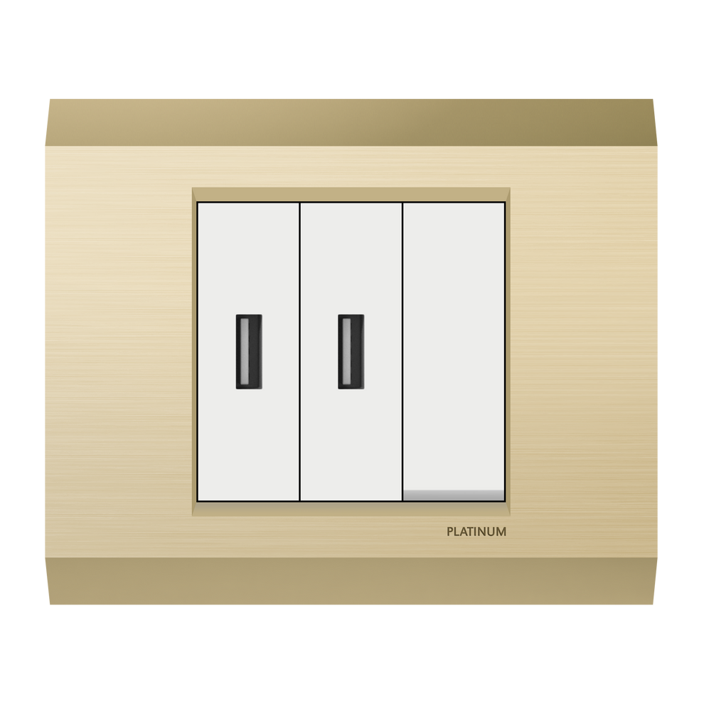 Double USB Socket Phone Charger Power Adapter with Switch and Plate (P ...